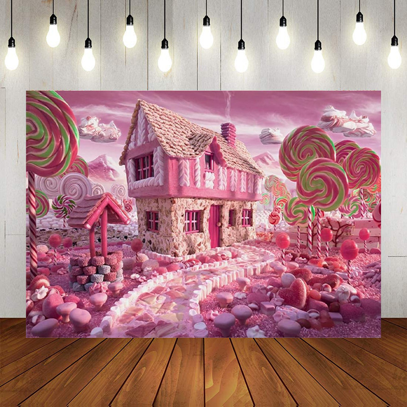 ♠Fantasy Candy Land Photography Backdrop Lollipop Candy land Sweet ...