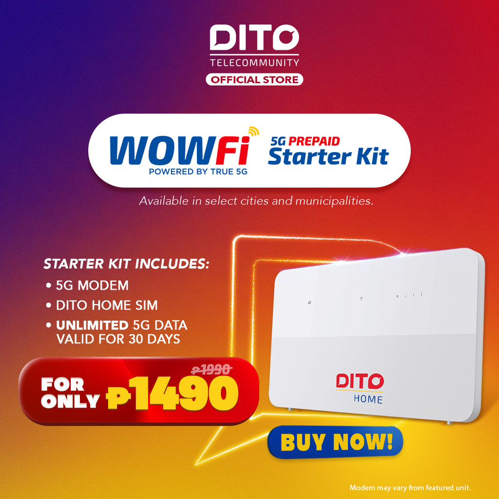 DITO Home WiFi Kit w/ 30 Days UNLI 5G Data | Shopee Philippines