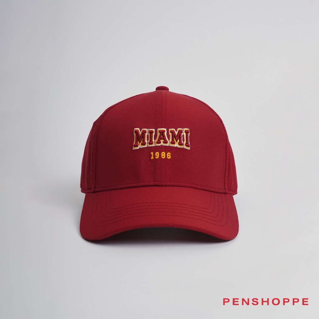 Penshoppe Varsity Cap With Embossed Embroidery For Men (Maroon ...