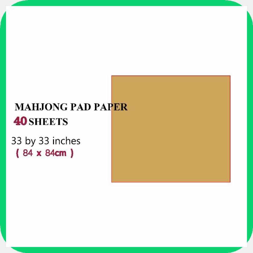 MAHJONG,JG/hVPAD>DU)PAPER}oM)BROWN}d)40}g)SHEETS}T)PER}W)PAD | Shopee ...