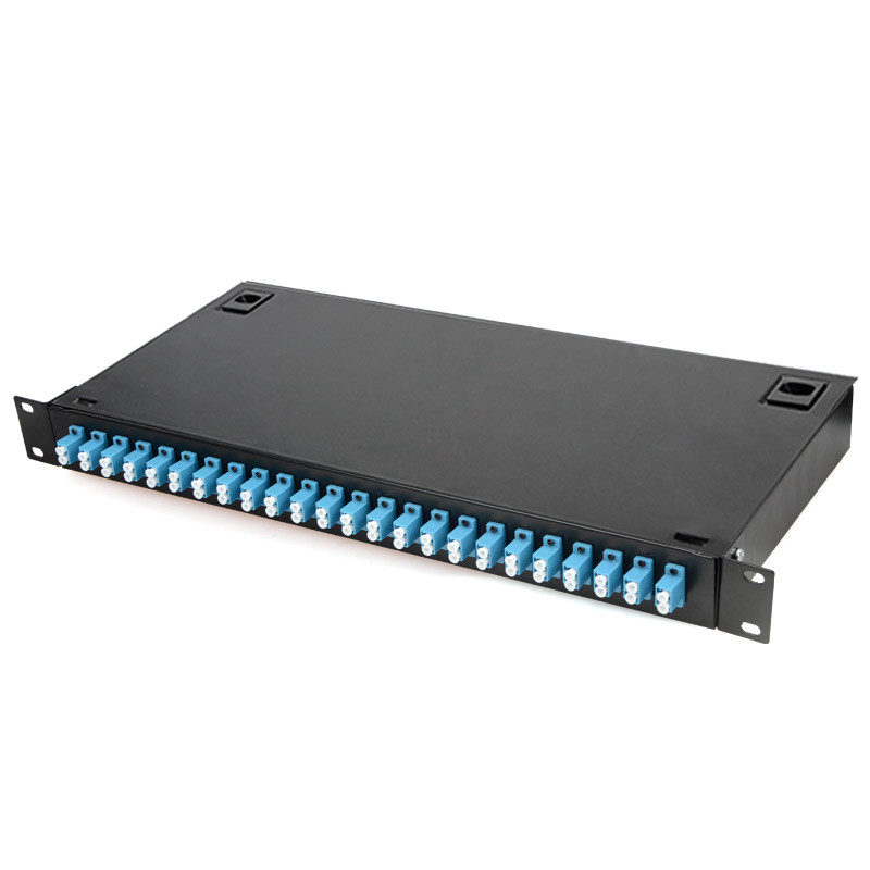 12 24 Port 24 Core Fiber Patch Panel LC OM3 OM2 OM1 Multimode Pigtail ...