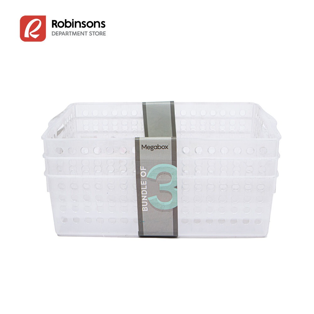 (BUNDLE) Megabox Mesh 3.5L Transparent Tray | Shopee Philippines