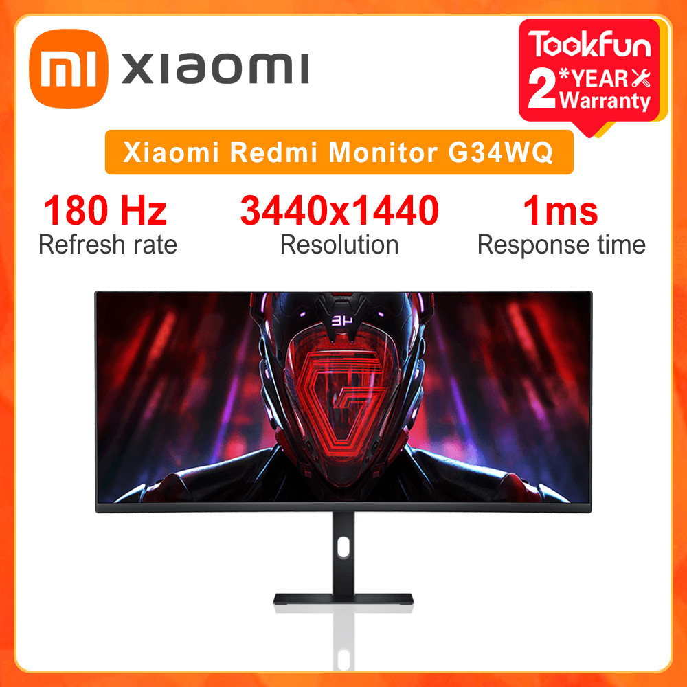 ♚Xiaomi Redmi Curved Gaming Monitor G34WQ 34\" 180Hz DC Dimming 1500R ...