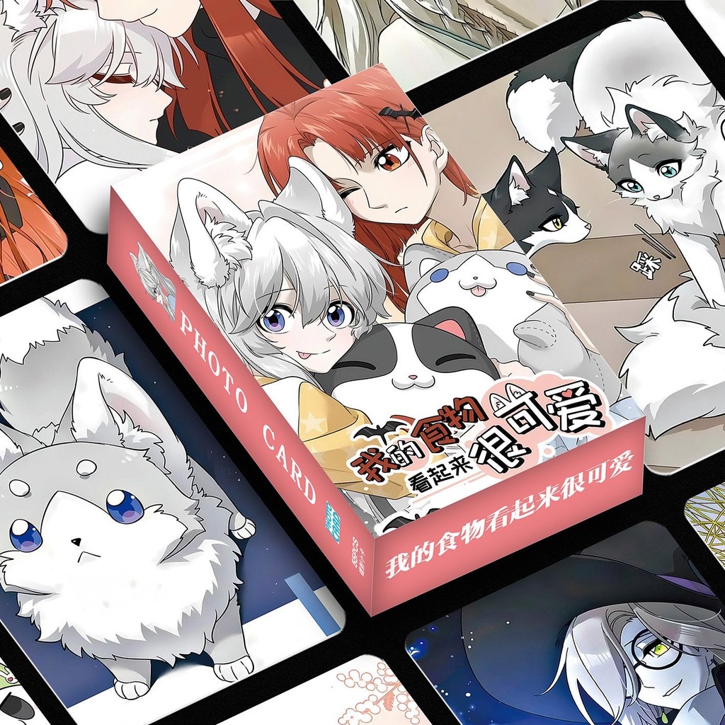 ☬55 Pcs/Set Chinese Manga My Food Looks Very Cute Laser Lomo Card Maria ...