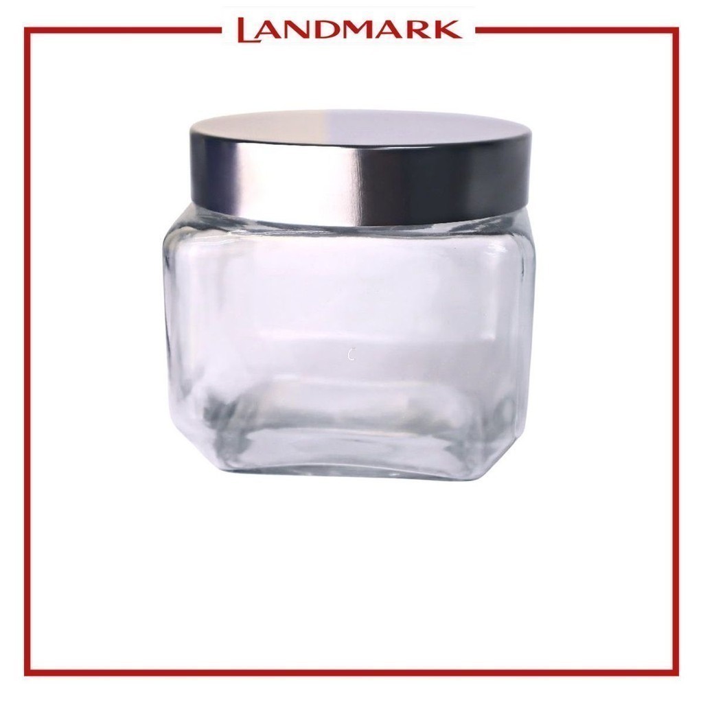 Landmark Square Wide Mouth Jar 755ml with Silver Lid | Shopee Philippines