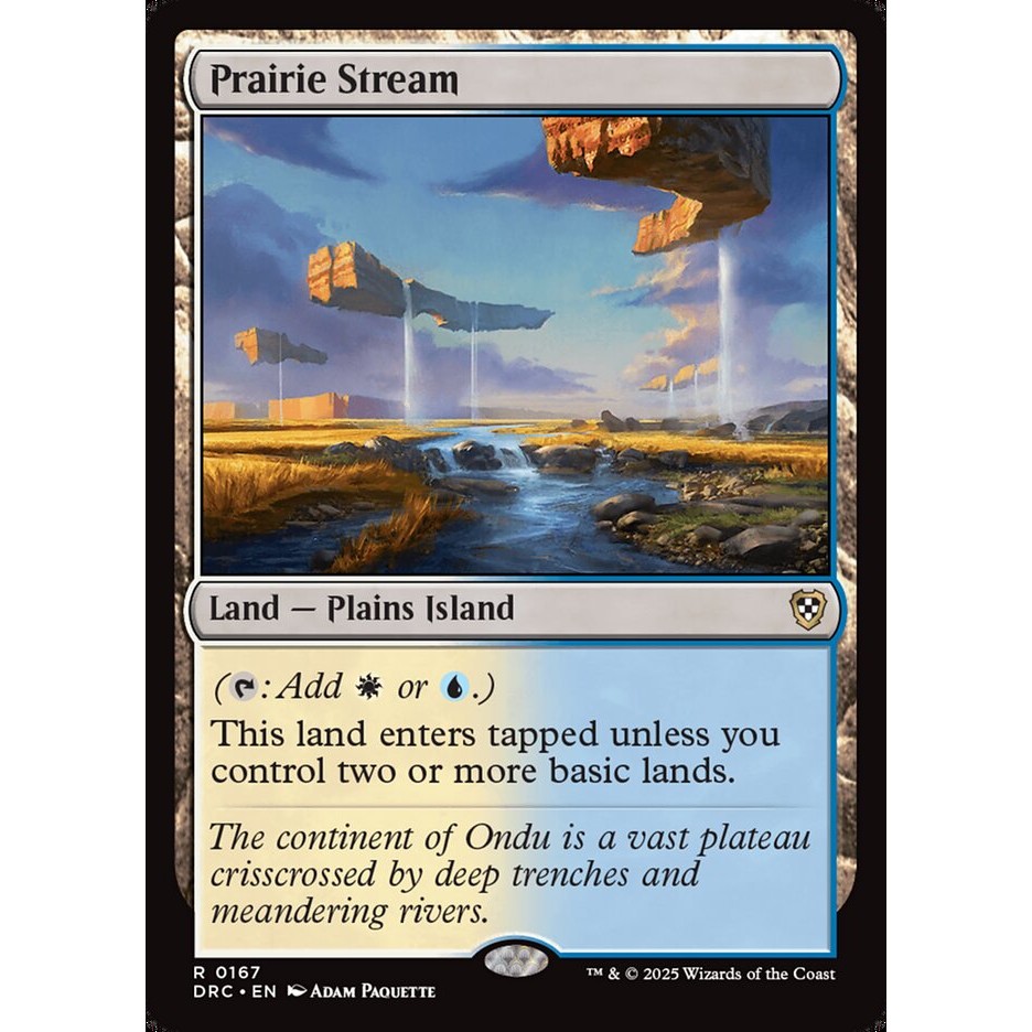 Prairie Stream normal Aetherdrift Commander DRC MTG Magic the Gathering ...