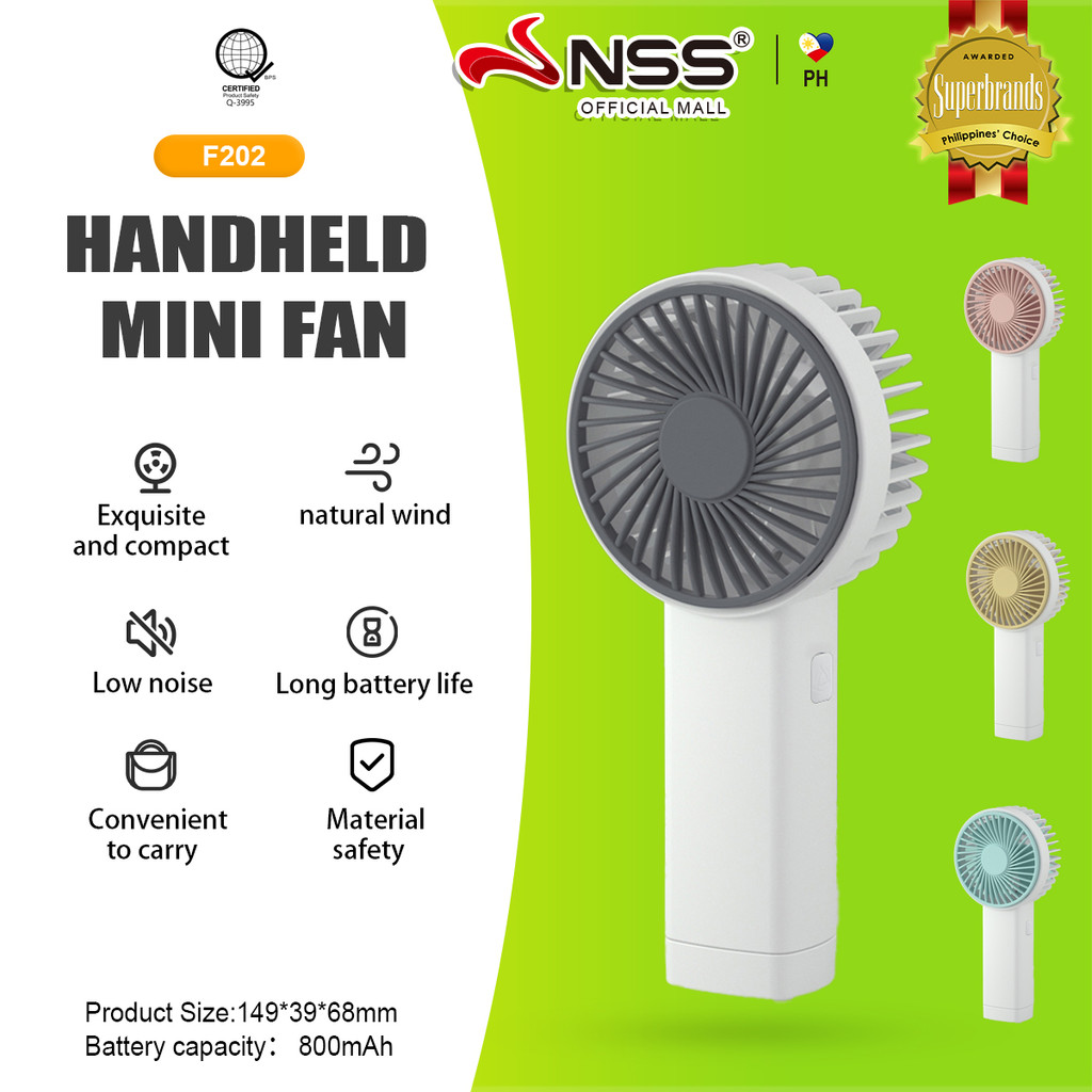 NSS Mini Electric Fan USB Charging Cooling Desktop Fan Travel Handheld ...