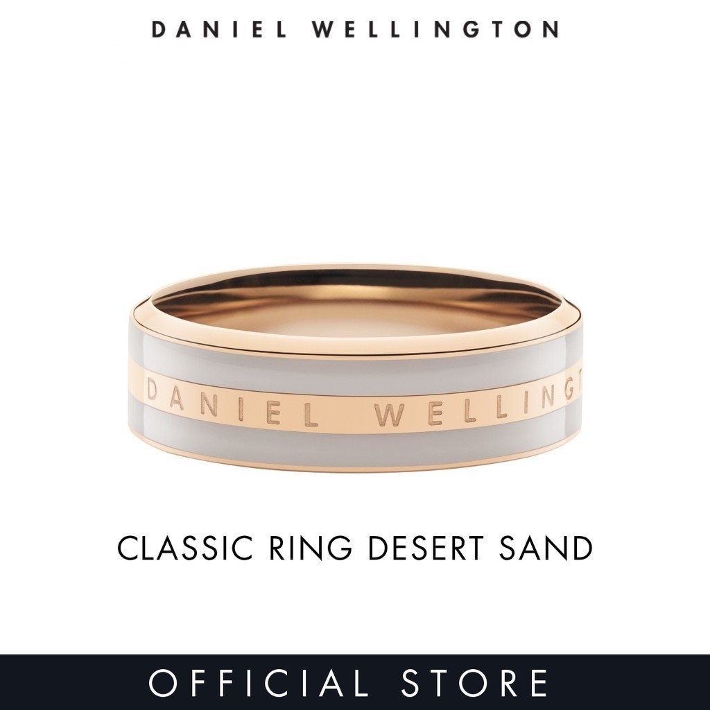 Daniel Wellington Emalie Ring Desert Sand Rose Gold Unisex Ring Couple ...