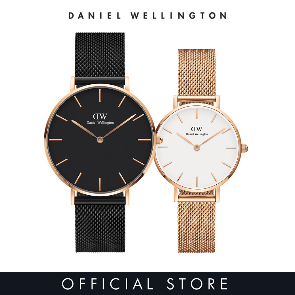 Daniel Wellington Gift Set - Petite 28mm Melrose Rose gold White ...