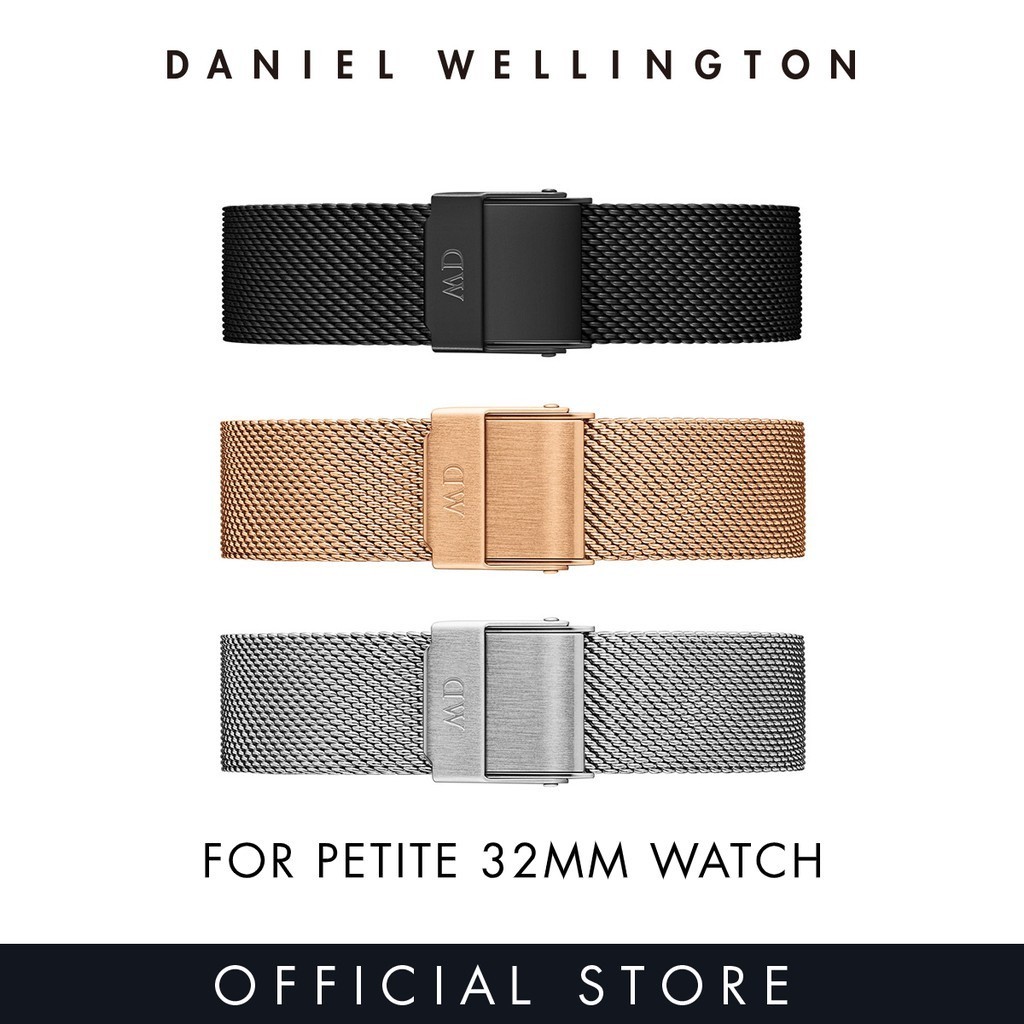 For Petite 32mm - Daniel Wellington Strap 14mm Mesh - Stainless steel ...