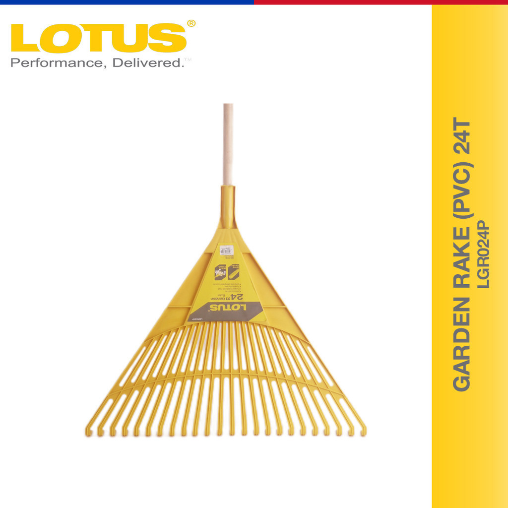 Lotus Garden Rake (PVC) 24T LGR024P - Lawn & Garden | Shopee Philippines