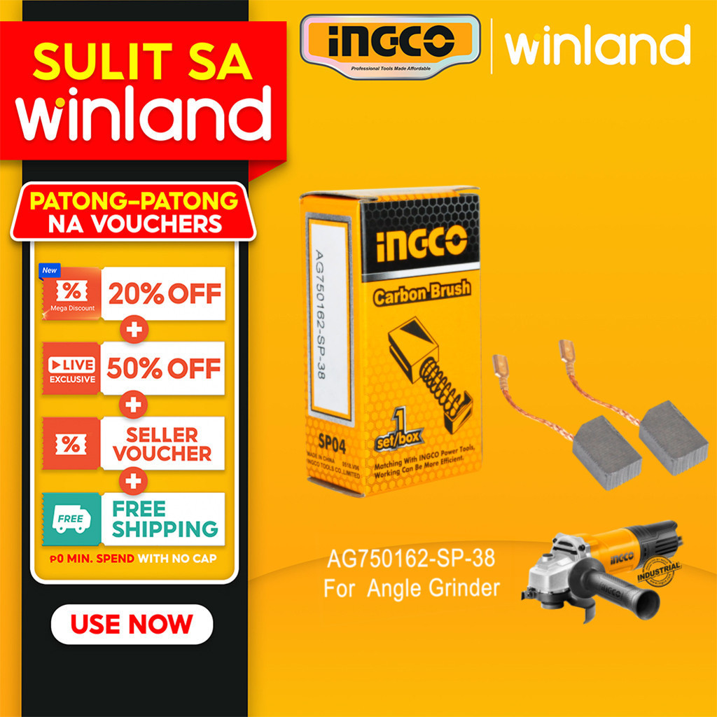 Ingco by Winland Carbon Brush SOLD PER PAIR (SPARE PART / REPLACEMENT ...