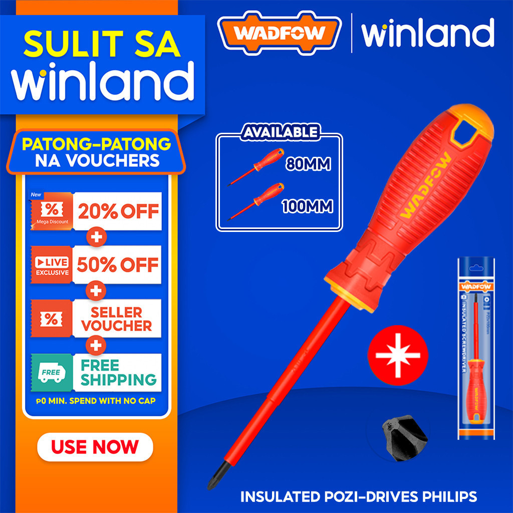 Wadfow by Winland 1000V Insulated Pozi-Drives Philips Screwdriver ...