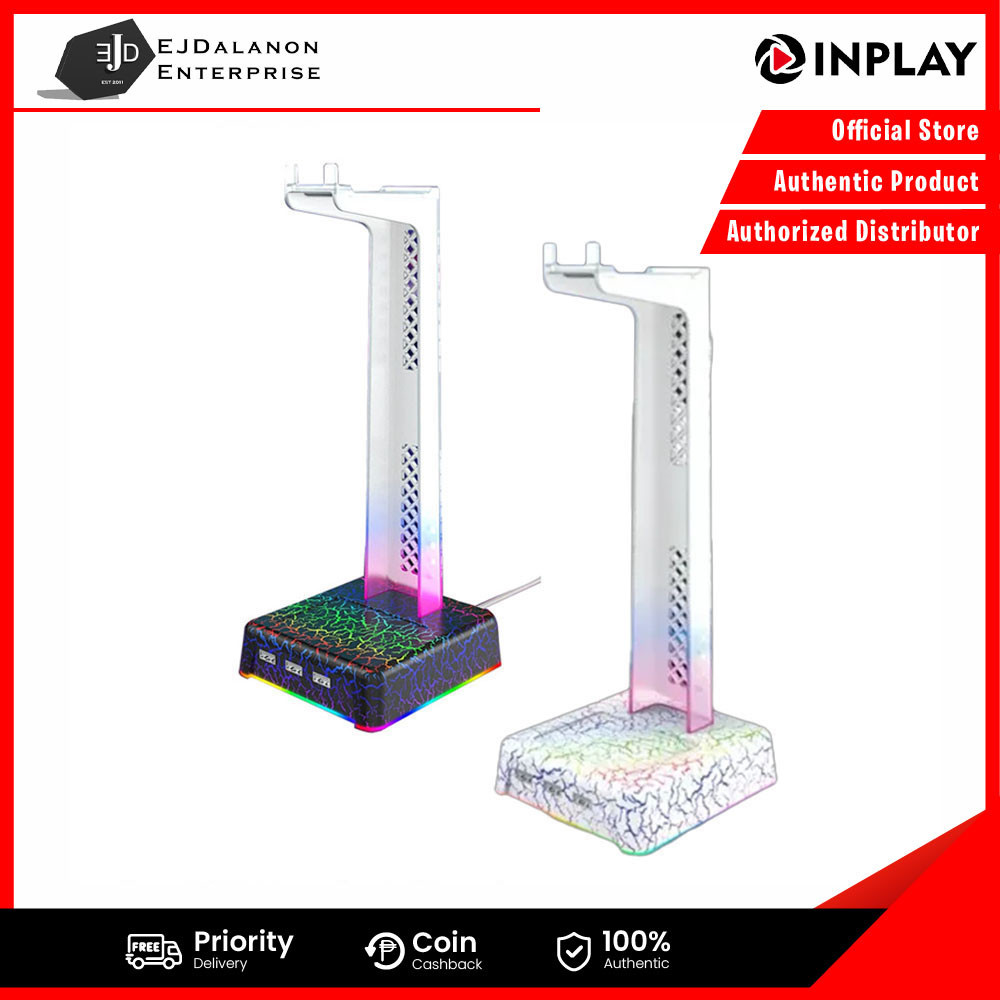 Inplay HS-B Black | HS-W White RGB Headset Stand | EJDalanon Enterprise ...