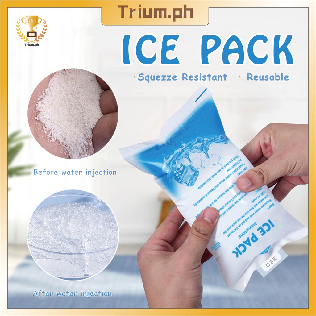 Ice Pack 200ml/400mI/600ml Reusable Gel Insulated Dry Cold Ice Pack For ...