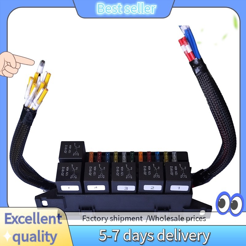 Pre-Wired Fuse and Relay Box Relay Box with 6 Relays and 11 Way ATC/ATO ...