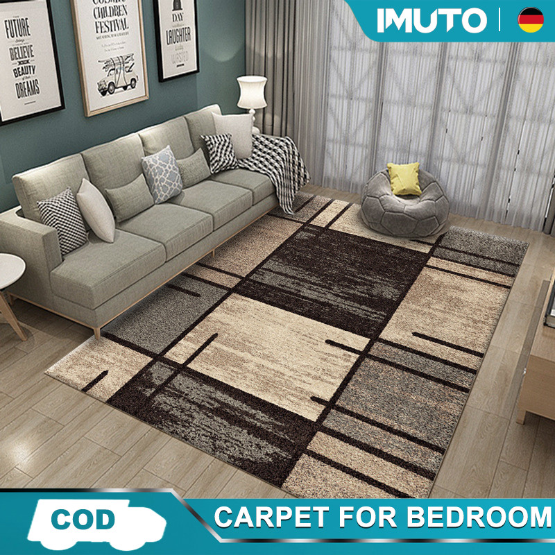 IMUTO Non-Slip Carpet For Bedroom Crystal Velvet Carpet 3D Floor Mat ...