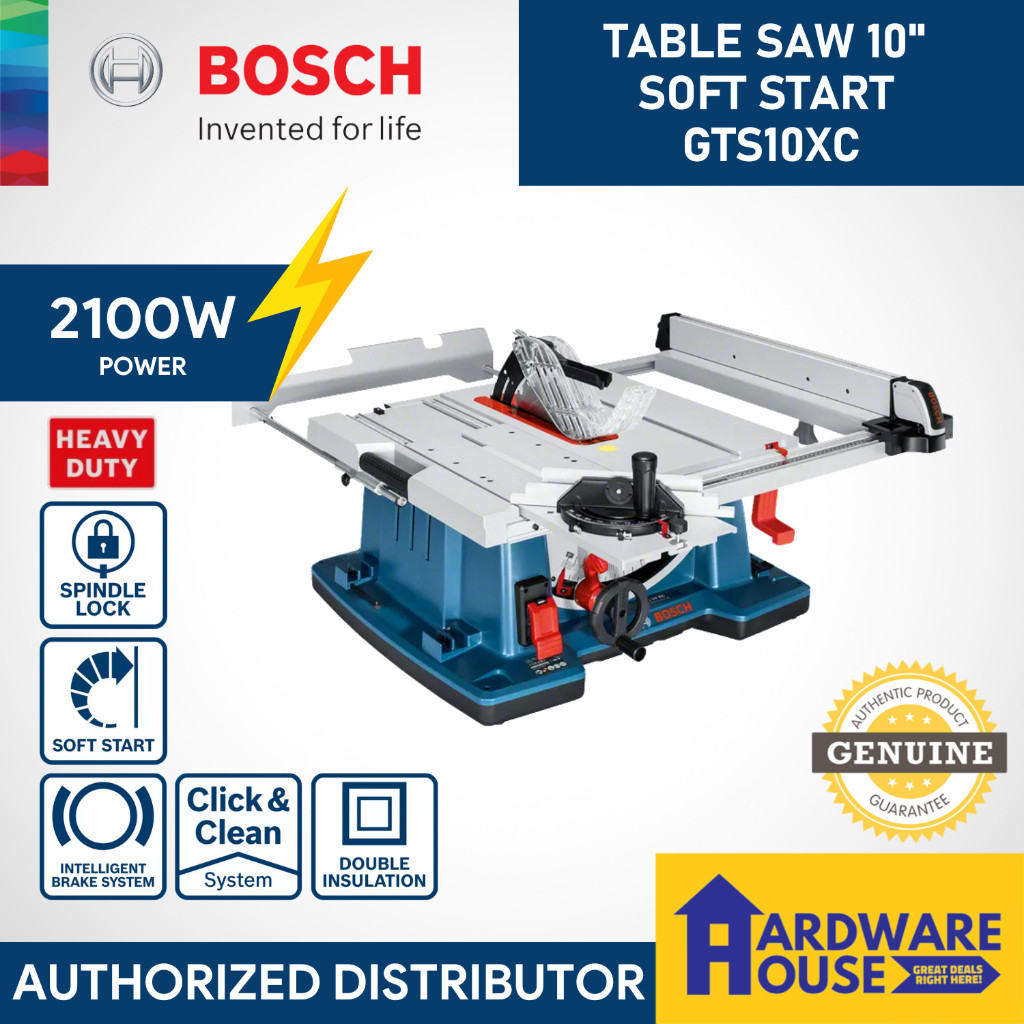 ORIGINAL BOSCH Table Saw Soft Start 10" GTS 10XC 2100W | Shopee Philippines