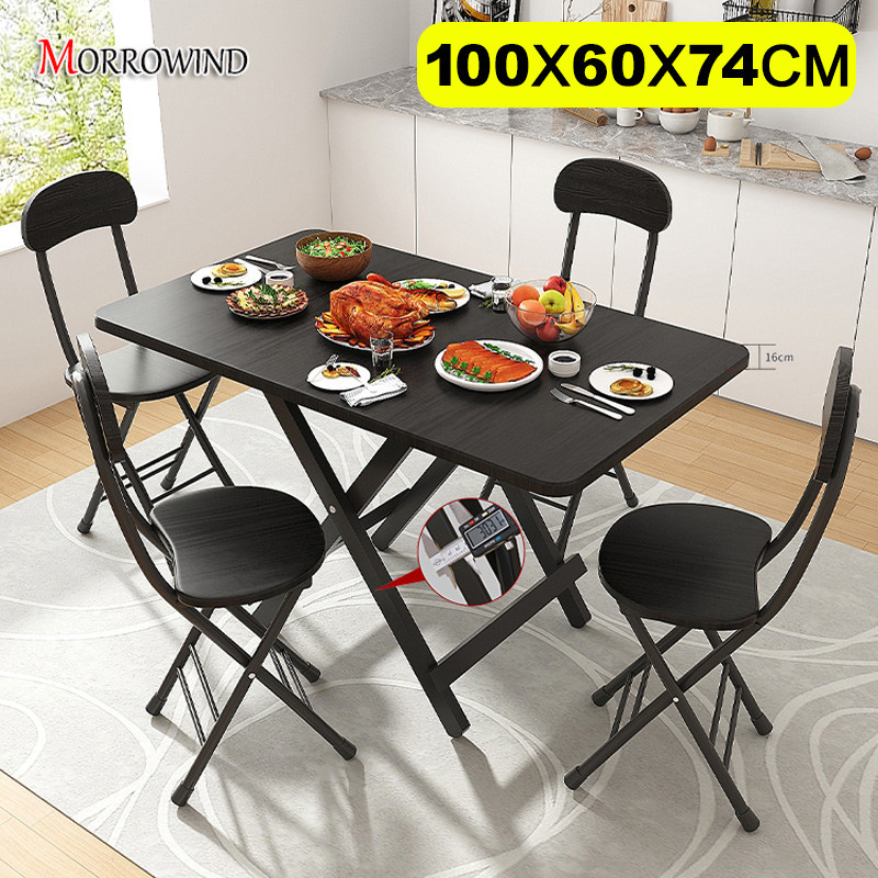 dining table set 4 seaters camping folded table folding table and chair ...