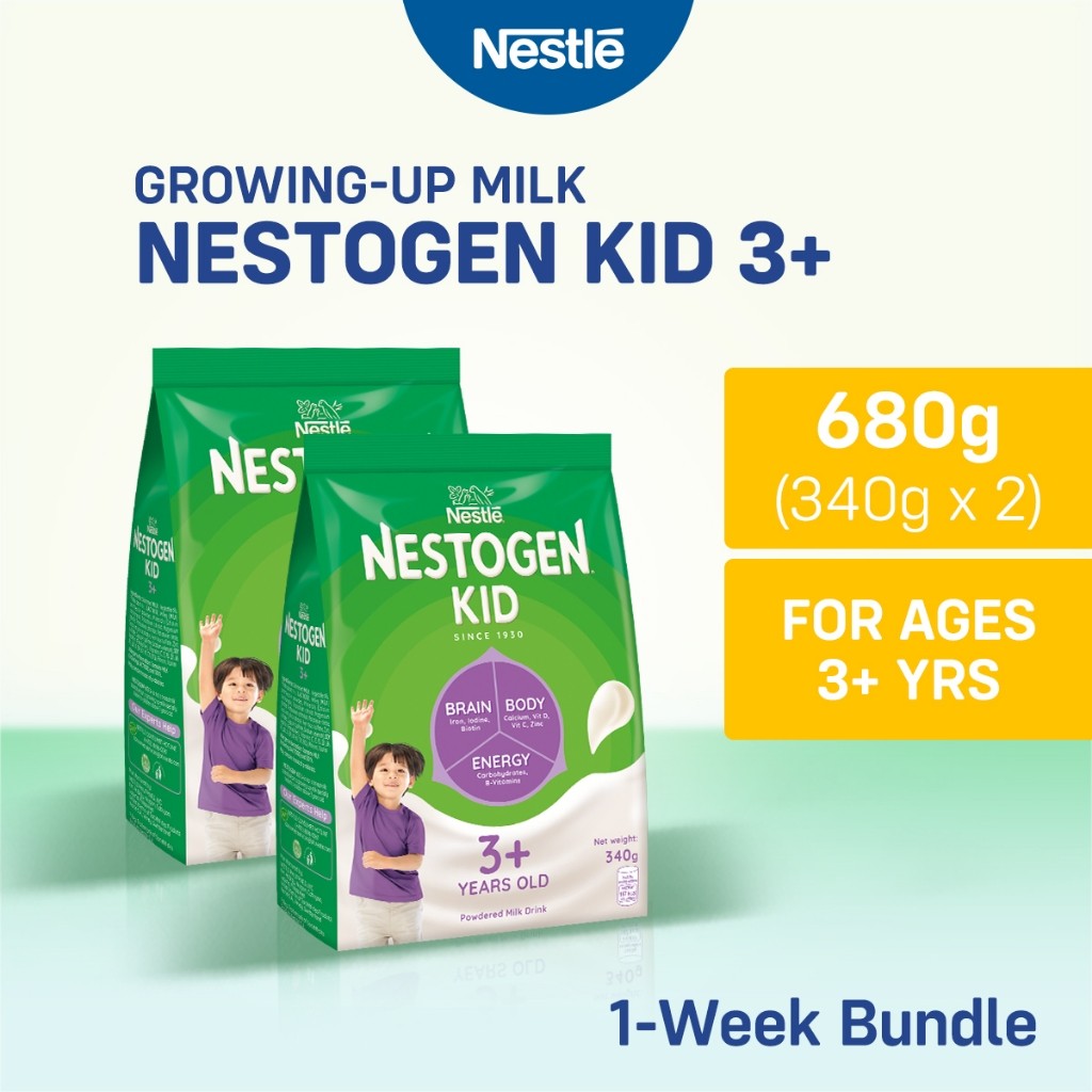 NESTOGEN KID 3+ Powdered Milk For Children Above 3 Years Old 680g (340g ...
