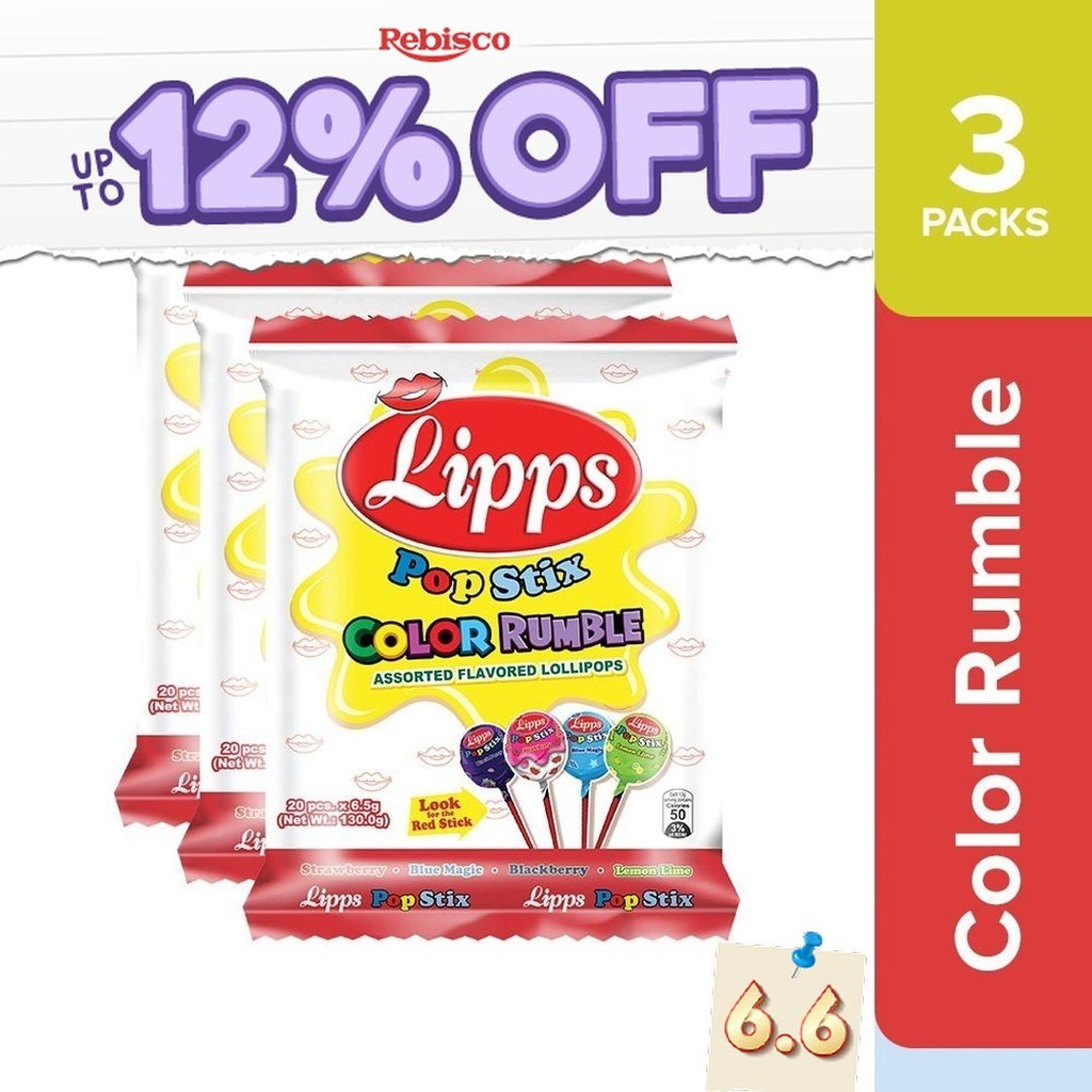 Lipps Pop Stix Color Rumble 20pcs (Set of 3) | Shopee Philippines