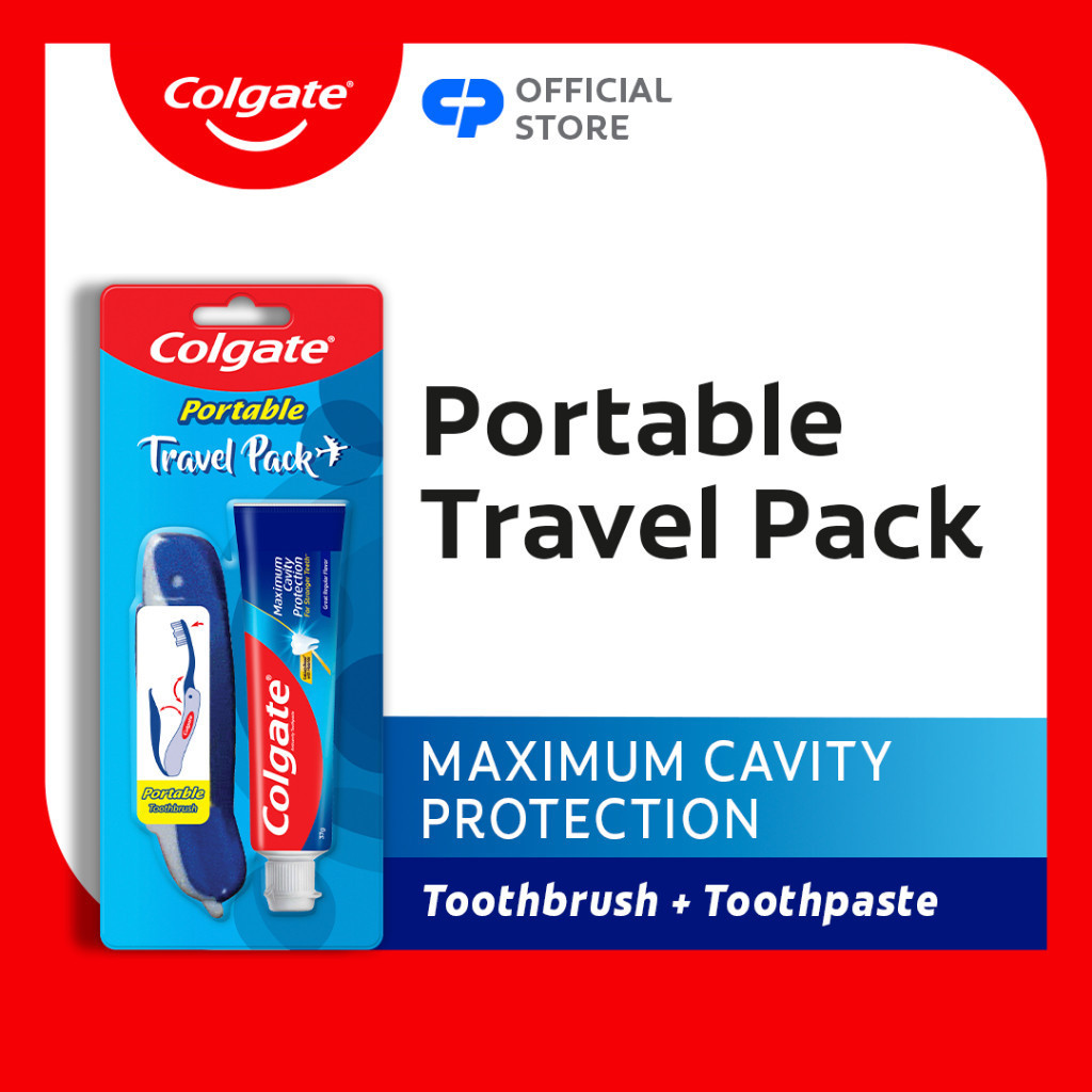 Colgate Portable Travel Pack Toothpaste 37g + Foldable Toothbrush ...