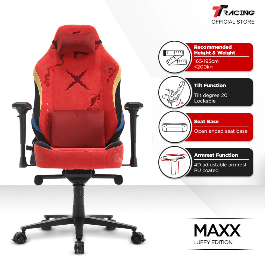 TTRacing Maxx Luffy Edition Air Threads Fabric Gaming Chair | One Piece ...