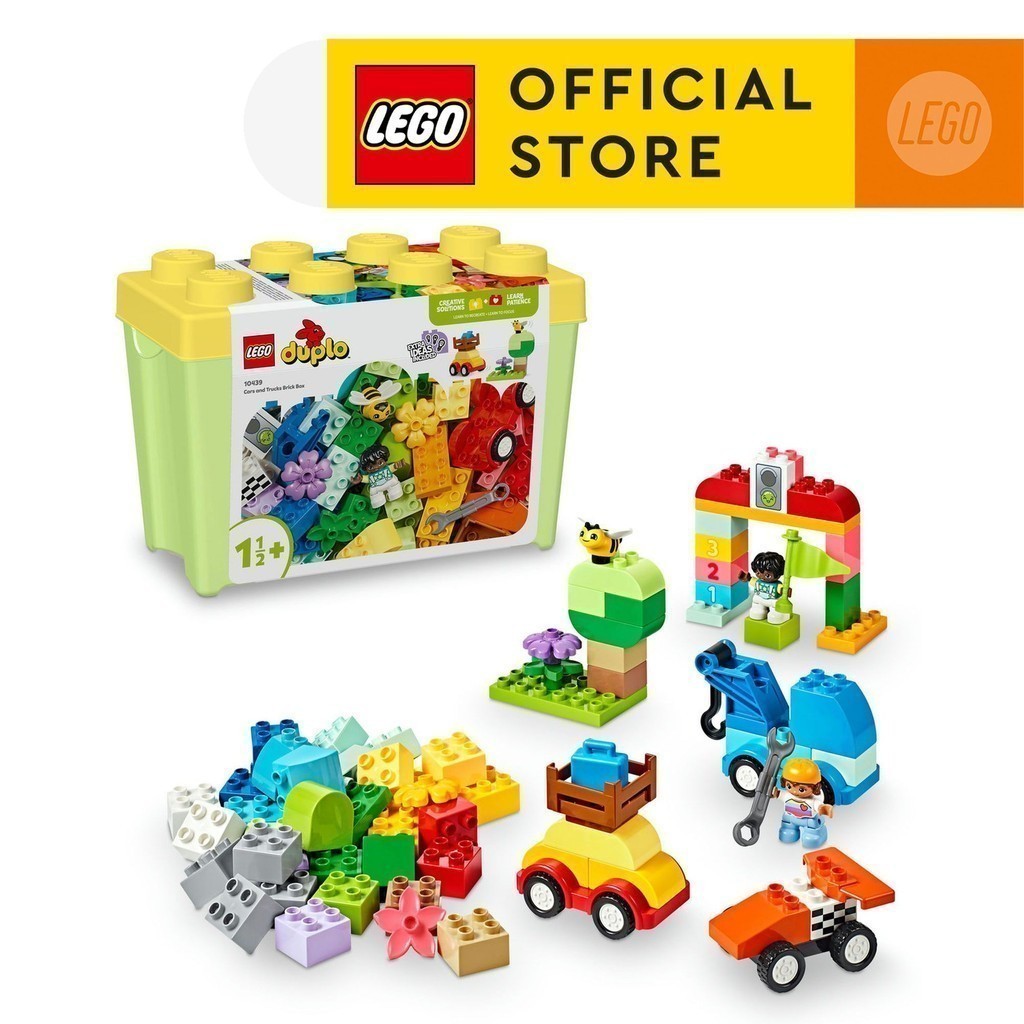 LEGO DUPLO Classic 10439 Cars and Trucks Brick Box (80 Pieces) | Shopee ...