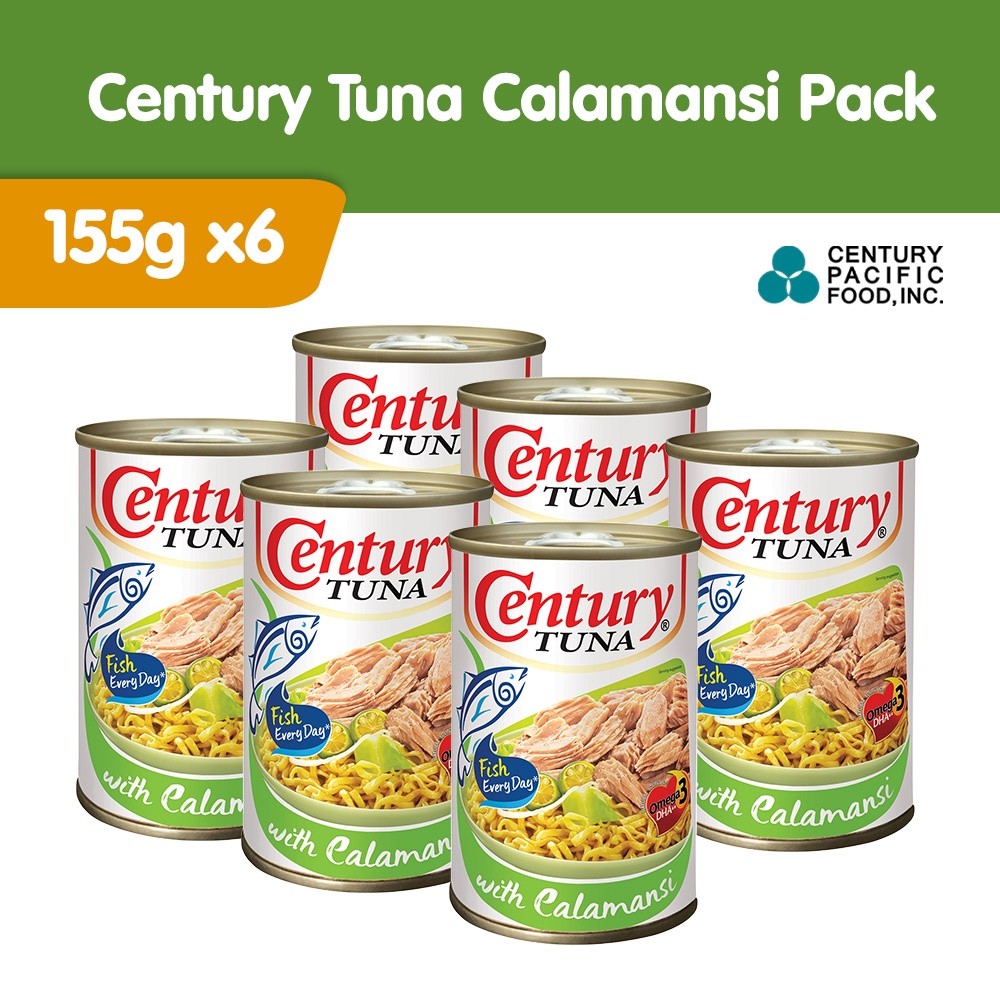 Century Tuna with Calamansi 155g (Pack of 6pcs) - Protein, Omega 3 DHA ...