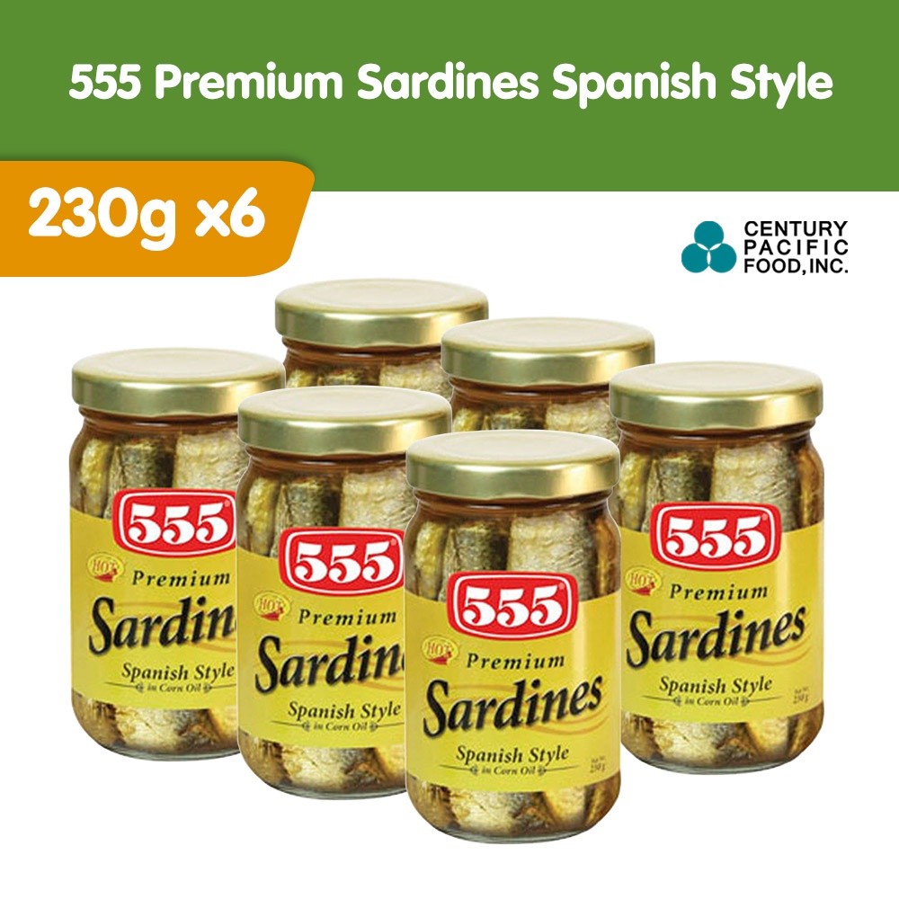 555 Premium Sardines Spanish Style 230g (Pack of 6pcs) | Shopee Philippines