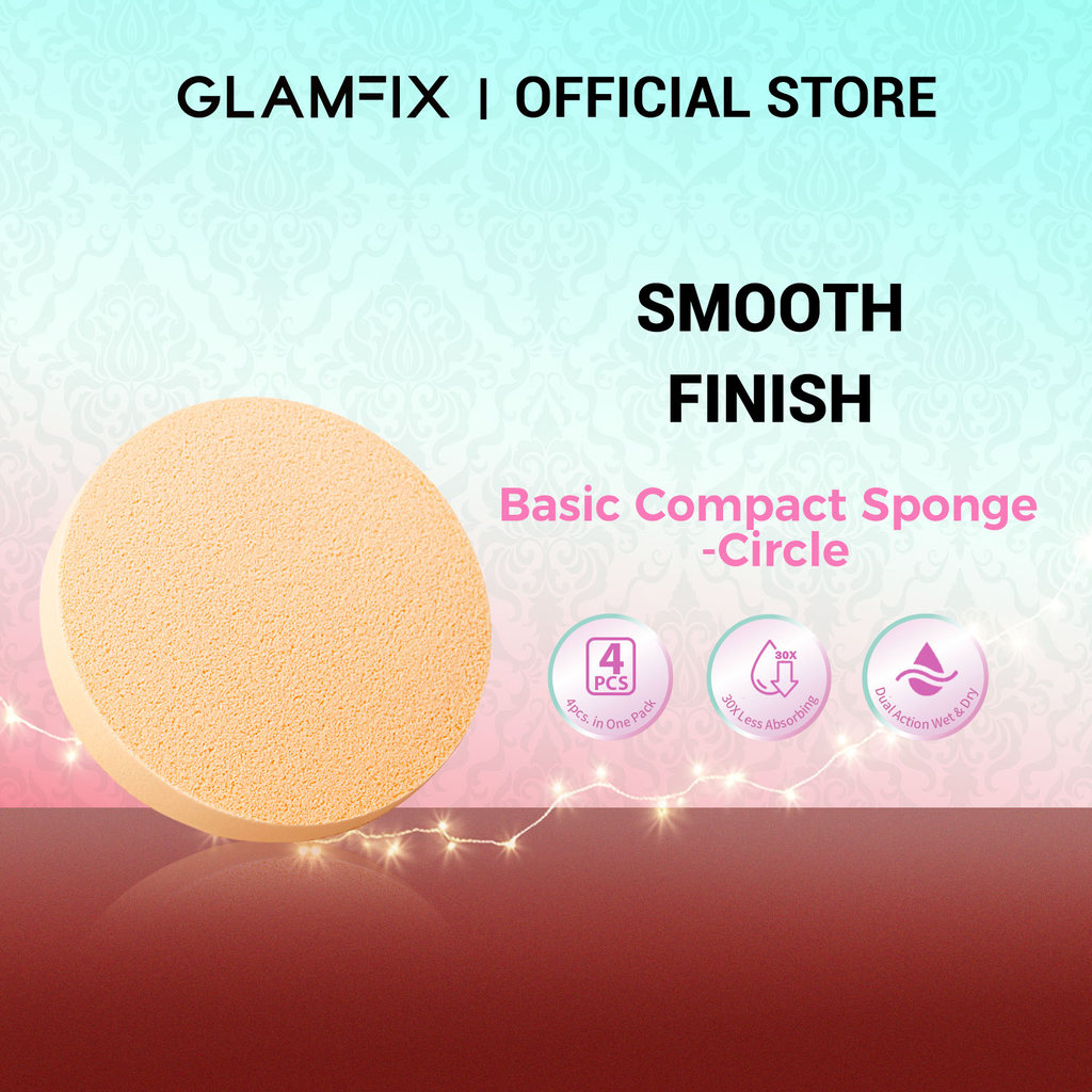 GLAMFIX Basic Compact Sponge Circle | Smooth Finish | Make-up Tools ...