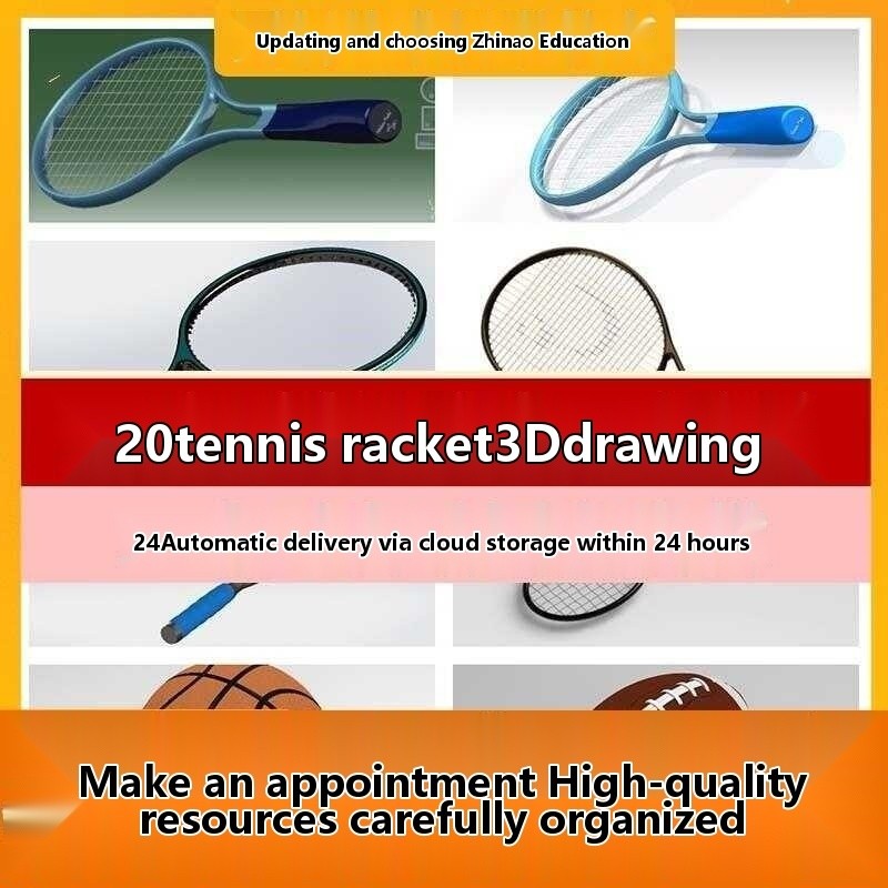 Tennis racket 3D model design material Solidworks 3D drawings, digital ...