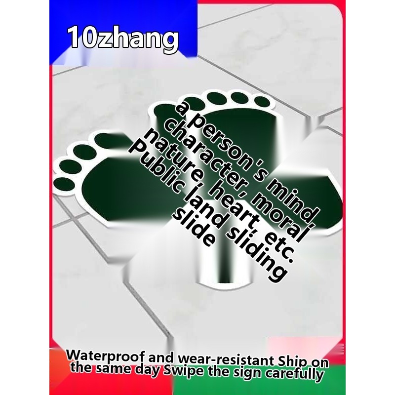 Mag-ingat ka slippery footprints, night light signage, maging maingat ...