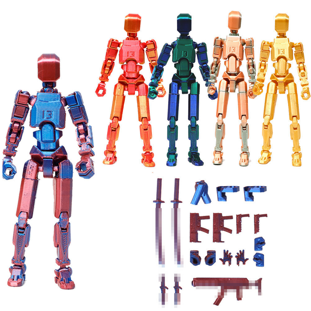 Lucky 13 Dummy Action Figure Multi Jointed 3D Printing Doll DIY Toys ...