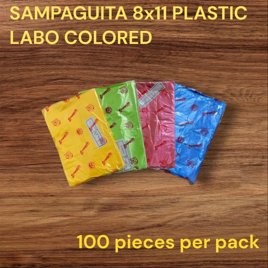 [100 PIECES] Sampaguita 8x11 Plastic Labo Colored- sold per pack ...