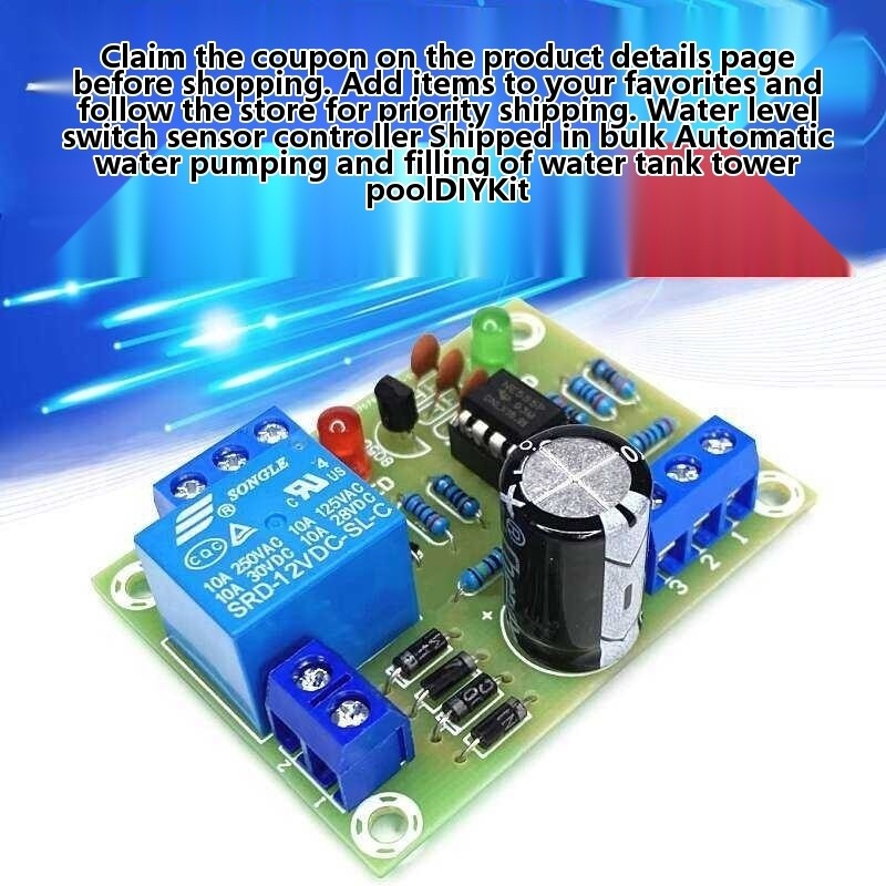 NE555 Liquid Level Switch Sensor Controller Parts Tank Tower Pool ...