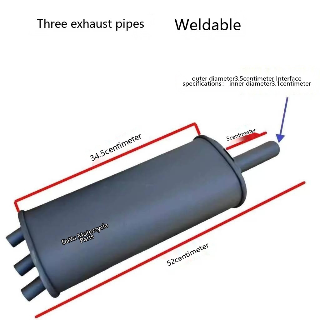 Three-Wheeled Motorcycle Modified Exhaust Pipe Weighted Male Female ...