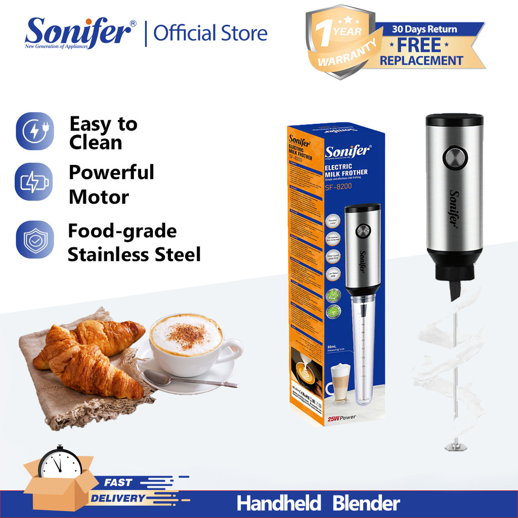 Sonifer Handheld Frother With Measuring Cup Electric Coffee Frother ...