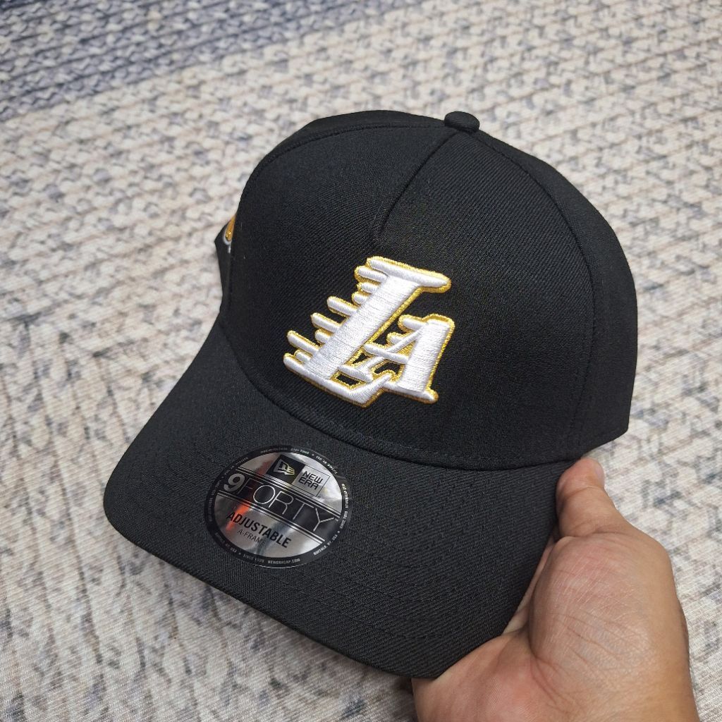 BLACK LA LAKERS SIDE PATCH LOGO PRIME EDITION 9FORTY A FRAME SNAPBACK ...