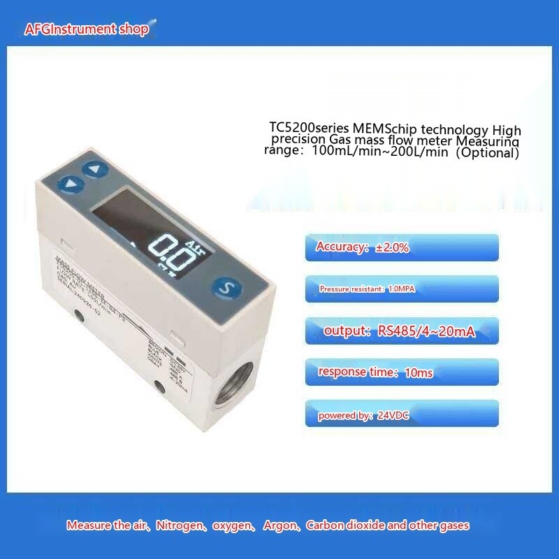 Ang mataas na precision gas mass flow meter TC5200 ay sukatan ng hangin ...
