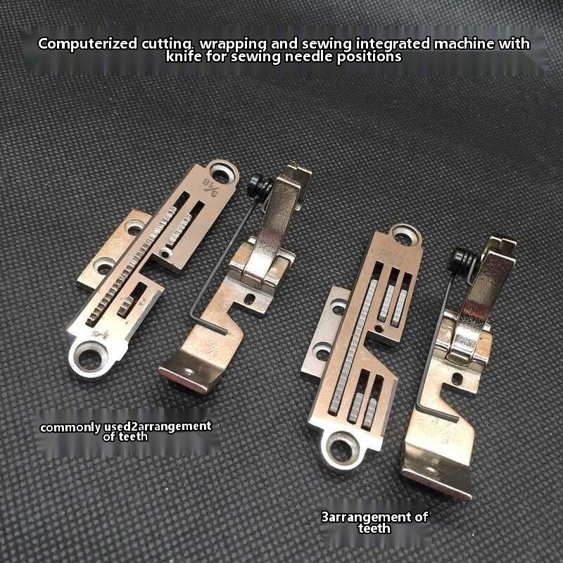 Computer cutting and packaging machine with knife, edge wrapping, cart ...