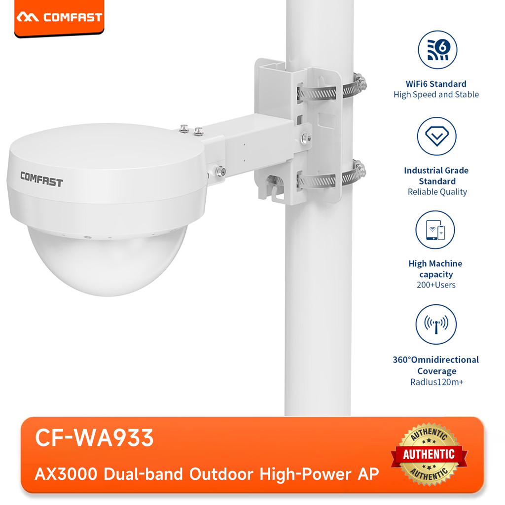 COMFAST WA933 AX3000 WiFi6 Dual-band Outdoor Access Point 360° High ...