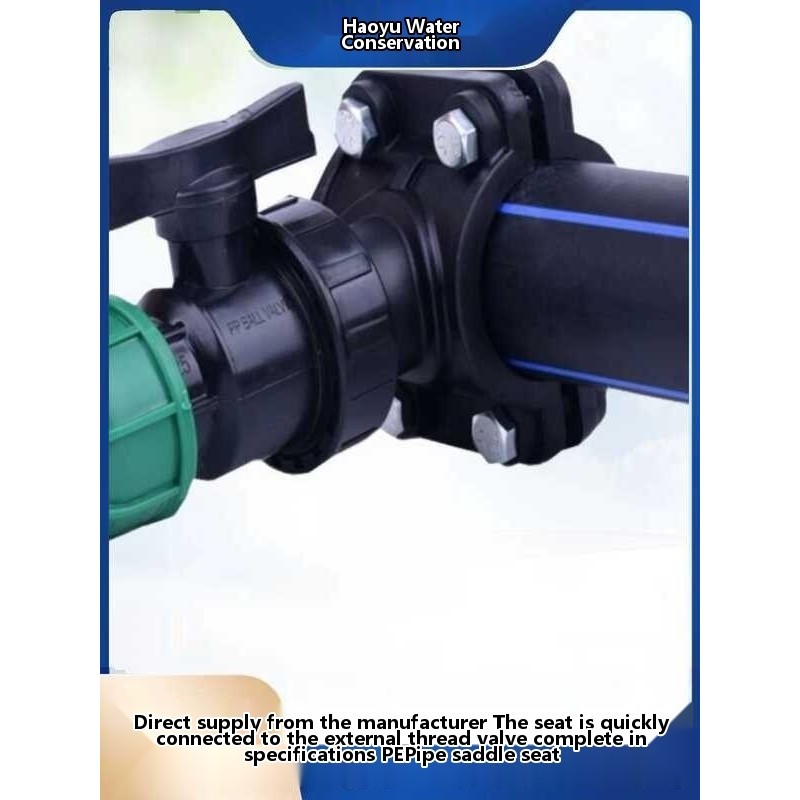PE PVC pipe fittings, opening water distribution tee saddle, additional ...