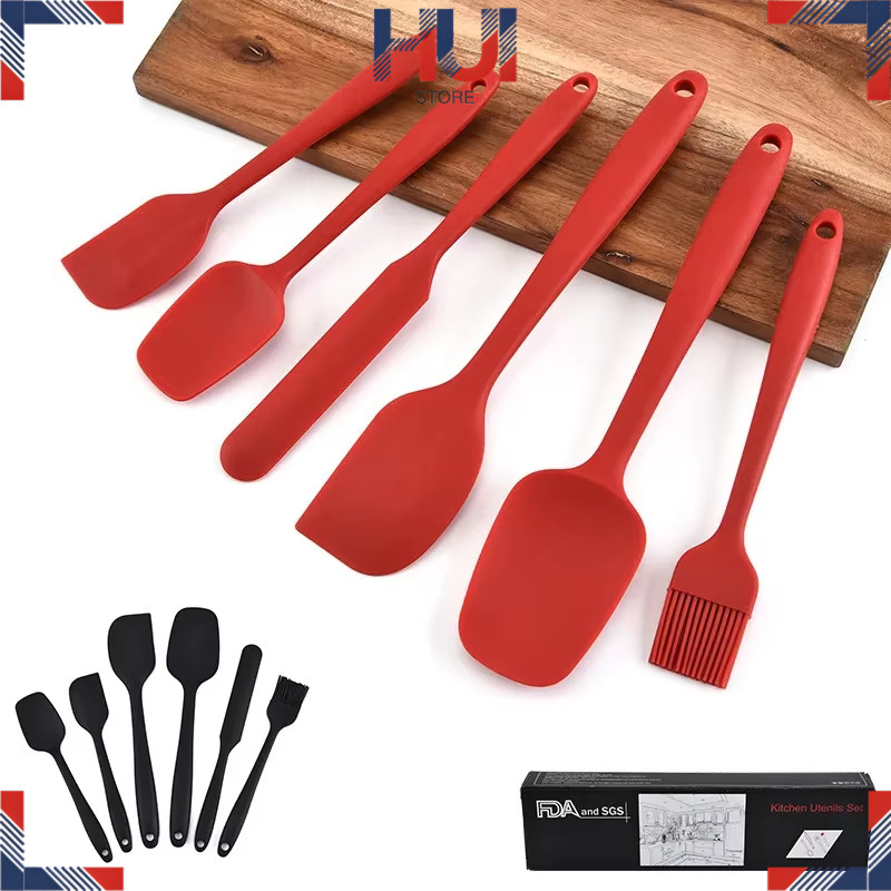 6 Pcs Kitchen baking tool set Silicone oil brush spoon knife Spatulas ...