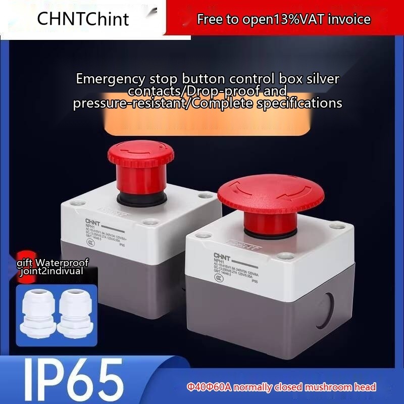 Chint Emergency Stop Button Switch Control Box NPH1-1006/1009/1010 ...