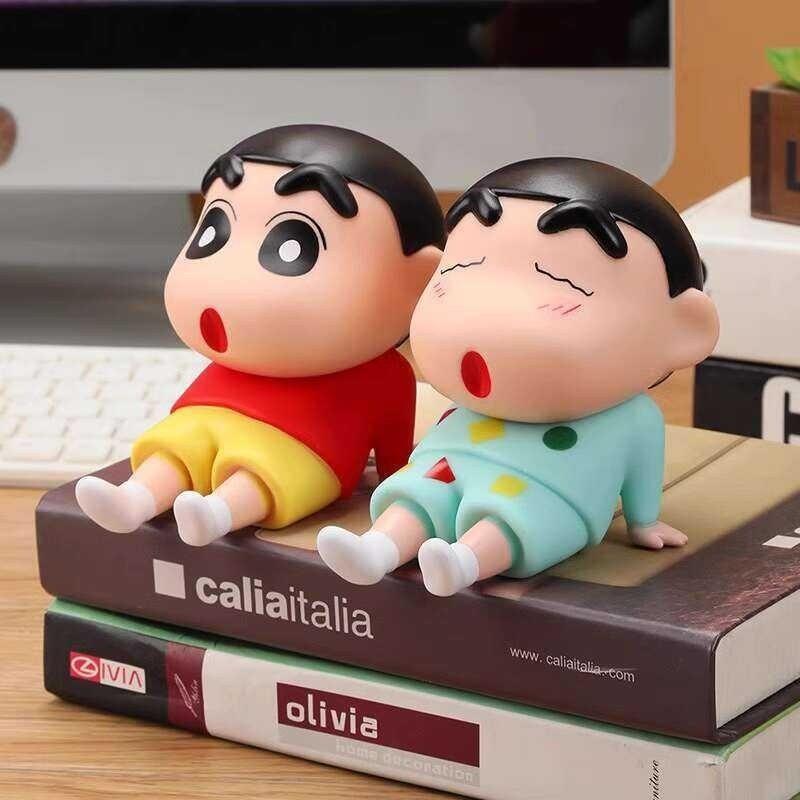 Cartoon Crayon Shin chan Lazy Cute Desktop Ornament Handmade Model Doll ...