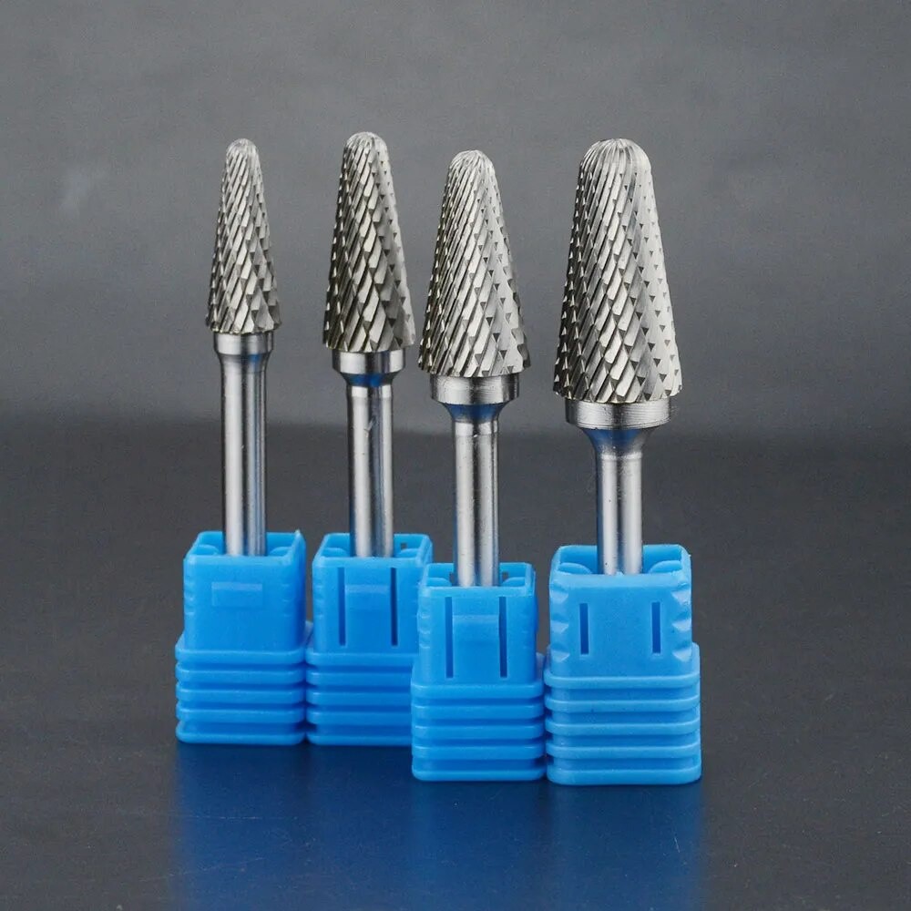 L-Type Alloy Rotary File Conical Double Thread Tungsten Steel Grinding ...
