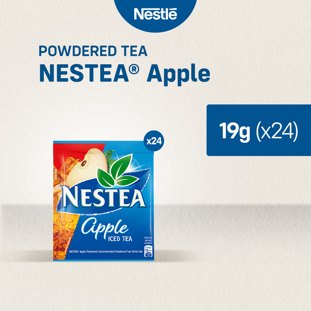 Nestlé Nestea Apple Flavored Powdered Iced Tea Drink Mix 19g - Pack of ...