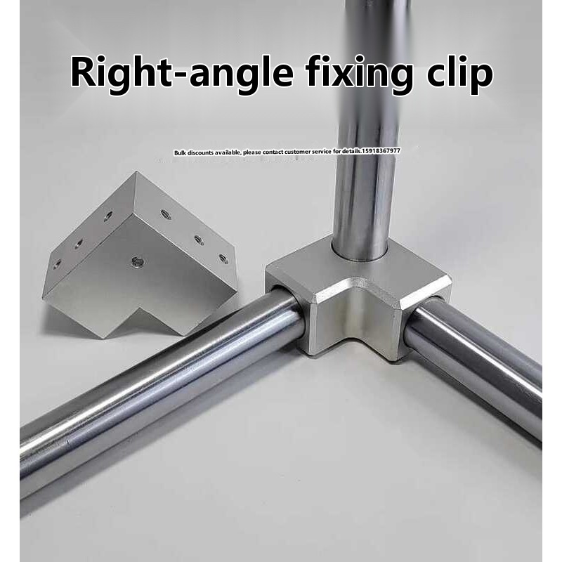 Aluminum Alloy L Fixed Three-Hole Clamp Triangle Bracket Tee Right ...