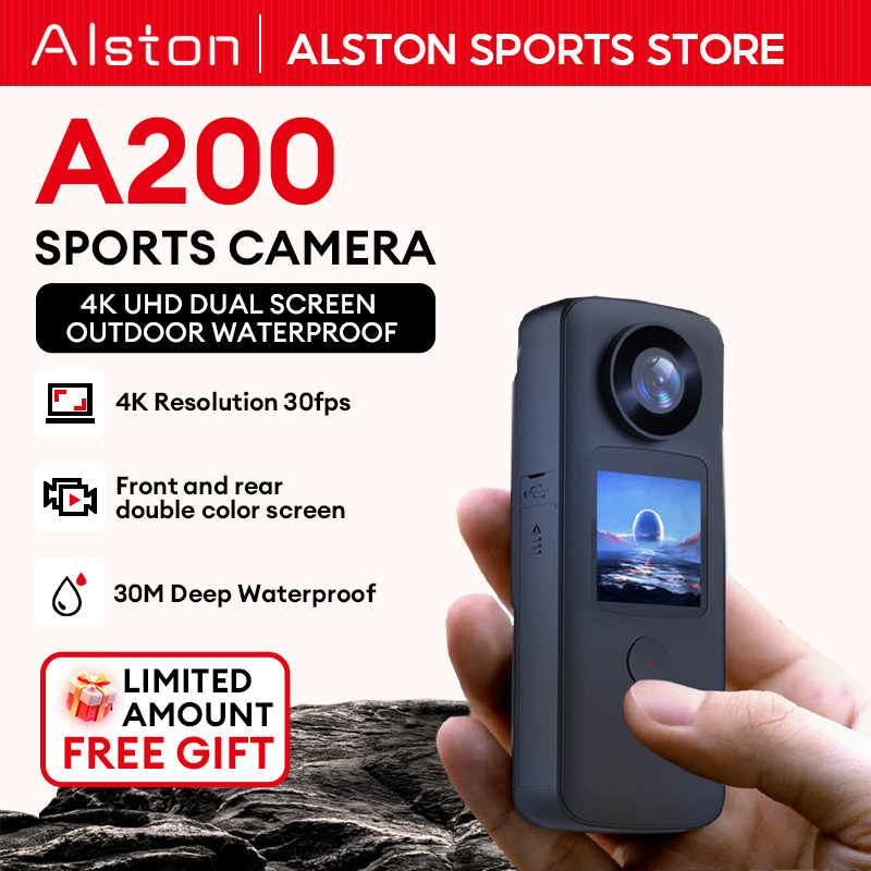 A200 4K Ultra HD Dual Screen Action Camera outdoor anti-shake video sports dual screen ...